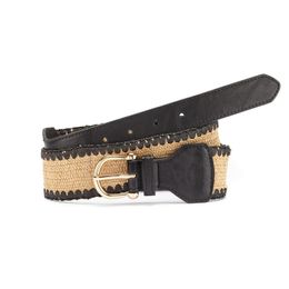 Lascana Damen Lascana Tailleng&uuml;rtel &raquo;Stretchg&uuml;rtel, Bauchg&uuml;rtel, elastischer G&uuml;rtel f&uuml;r Kleid & Overall&laquo; in moderner Bast-Optik mit Shaping-Effekt 