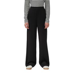 s.Oliver Damen s.Oliver Stoffhose mit weitem Bein und elastischem Bund schwarz 46, N-Gr