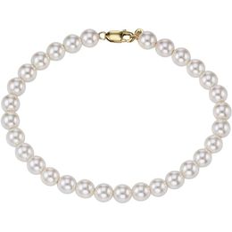 Firetti Damen Perlenarmband &raquo;Schmuck Geschenk Silber 925 Armschmuck Armband Armkette&laquo; mit Perle (synth.) gold 19, Perlen Silber 925 (Sterlingsilber)
