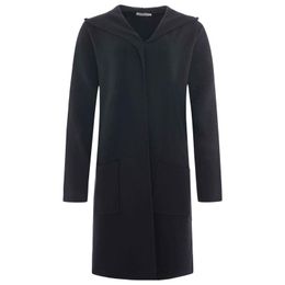 Zwillingsherz Damen Cardigan &raquo;"Janina"&laquo; Kapuze, Taschen, Langarm, knielang, ohne Verschluss schwarz S/M