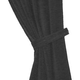 WIRTH Raffhalter &raquo;Thermo-Chenille 288g/m&sup2;&laquo; 2-er Set schwarz Polyacryl B/H/L: 60cm x 6cm