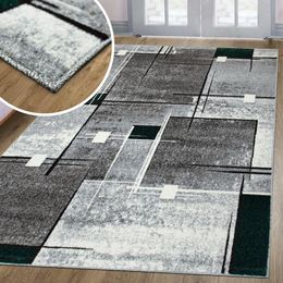 OTTO home Teppich &raquo;Deblin&laquo; rechteckig 9 mm H&ouml;he weicher Flor, Kurzflor, Karo-Design, modern, geometrisches Muster gr&uuml;n Kunstfaser B : 280cm 1 Stk., 