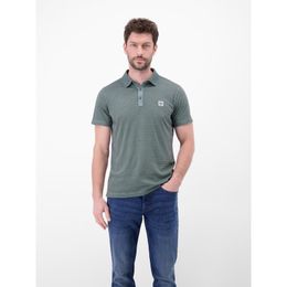 Lerros Herren Lerros Poloshirt Kurzarm-Polo mit feinen Streifen gr&uuml;n M