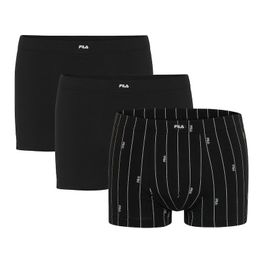 Fila Herren Boxer ohne Eingriff, elastisch, bequem, Baumwollmix schwarz M