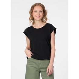 Ragwear Damen Kurzarmshirt &raquo;TULSA&laquo; Flie&szlig;endes Material mit Gummizug in unifarbener Optik XL