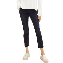 Tom Tailor Damen Tom Tailor 7/8-Hose &raquo;Tom Tailor Tapered&laquo; mit Bindeband am B&uuml;ndchen blau 36, L&auml;nge 28