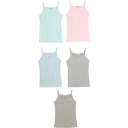 bonprix Kinder bonprix Unterhemd Packung, 5 Stk. aus Baumwolle und Elasthan, bequeme Passform grau 128/134, 5 Stk., N-Gr