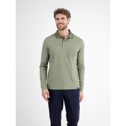 Lerros Herren Lerros Langarm-Poloshirt mit Logo-Stickerei blau XL