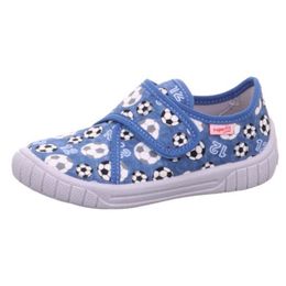 Superfit Jungen Hausschuh &raquo;BILL, WMS: mittel&laquo; Kinderschuh mit Klettverschluss, Gr&ouml;&szlig;enschablone zum Download blau 32
