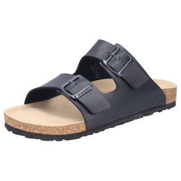 Rieker Herren Pantolette Sommerschuh, Schlappen, Hausschuh, mit zwei Schnallenverschl&uuml;ssen schwarz 40