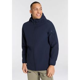 CMP Herren CMP Funktionsjacke mit Kapuze mit Kapuze, schnell trocknendes Material, po-bedeckende L&auml;nge blau 52