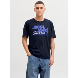 Jack & Jones Jack & Jones Herren Rundhalsshirt &raquo;JJELOGO TEE SS O-NECK 2 COL SS26 SN&laquo; mit Grafikprint schwarz S