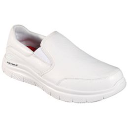 Skechers Herren Berufsschuh &raquo;FLEX ADVANTAGE SR&laquo; Slipper f&uuml;r Gastronomie, Pflege, Krankenhaus mit Stretcheinsatz wei&szlig; 48,5