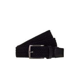 Mustang Herren Mustang Stretchg&uuml;rtel &raquo;"Nolan"&laquo; mit elastischer Kunstfaser und Lederanteil, 3,5 cm breit, unifarben schwarz 85