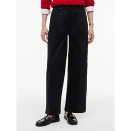 Tommy Hilfiger Damen Chinohose &raquo;COTTON BARREL PLEATED CHINO&laquo; Baumwollmix, Mid Rise, Tapered schwarz 34, N-Gr