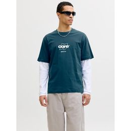 Jack & Jones Jack & Jones Herren T-Shirt &raquo;JCOCLUB FRONT PRINT TEE SS CREW SN&laquo; mit Print gr&uuml;n XS