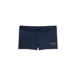 Superdry Damen Shorts &raquo;ATH ESS JERSEY SCRIPT SHORT&laquo; mit Baumwolle und Jersey, Slim Fit, melierte Optik blau L, N-Gr
