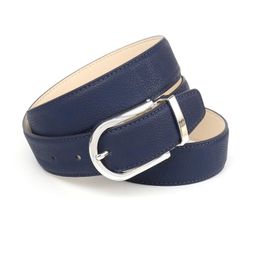 Anthoni Crown Damen Lederg&uuml;rtel blau 80