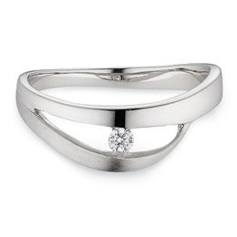 Bruno Banani Damen Silberring &raquo;Schmuck Geschenk&laquo; mit Zirkonia (synth.) silber 58, Silber 925 (Sterlingsilber), 2mm