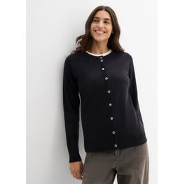 bonprix Damen bonprix Strickjacke lockere Passform, hoher Baumwollanteil, mit Knopfleiste 36/38 (S)