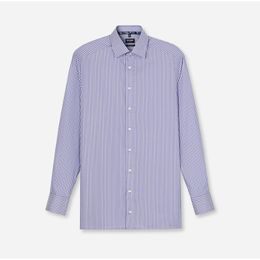 OLYMP Herren OLYMP Langarmhemd &raquo;Luxor modern fit&laquo; modern fit, gestreift, Businesshemd, New Kentkragen blau 43, N-Gr