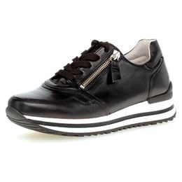 Gabor Damen Keilsneaker &raquo;Turin&laquo; mit gepolstertem Schaftrand, Komfortweite H schwarz 39