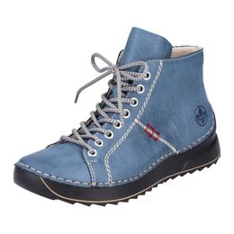 Rieker Damen Schn&uuml;rboots mit Ziern&auml;hten blau 42