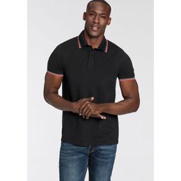 Bruno Banani Herren Poloshirt Kurzarm, schmal geschnitten, Colourblocking-Optik schwarz 4XL (67/68)