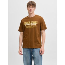 Jack & Jones Jack & Jones Herren Rundhalsshirt &raquo;JJELOGO TEE SS O-NECK 2 COL AW25 SN&laquo; braun S