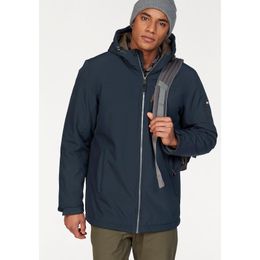 Polarino Herren Winterjacke mit Kapuze atmungsaktiv, wasserabweisend, winddicht blau 62