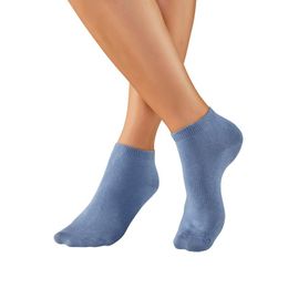 H.I.S. H.I.S Damen Kurzsocken &raquo;Damen Sport Basic Socken, Laufsocken ohne Frottee&laquo; Packung, Gro&szlig;packung, 10 Stk. tlg. mit verst&auml;rkter Ferse und Spitze blau 39