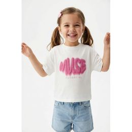 Kids Only M&auml;dchen KIDS Only T-Shirt &raquo;KOGPHINE LIFE SS SHORT PRINT TEE ZA JRS&laquo; Baumwolle, relaxed fit wei&szlig; 134/140