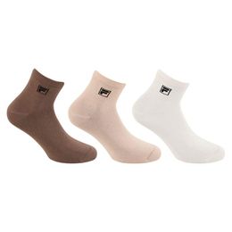 Fila Damen Kurzsocken &raquo;UNISEX QUARTER PLAIN SOCKS&laquo; 3 Paar tlg. mit eingestrickem Logo 35-38