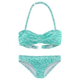 Venice Beach M&auml;dchen Bandeau-Bikini regulierbares Top, seitliche St&auml;bchen gr&uuml;n 134/140, N-Gr