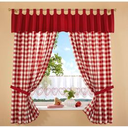 Stickereien Plauen Scheibengardine &raquo;Durach1832&laquo; Stangendurchzug 1 Stk. tlg. bunt Voile, Polyester 40cm, Stangendurchzug, 193cm