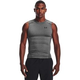 Under Armour Damen Trainingstop &raquo;UA HG ARMOUR COMP SL&laquo; aus Polyester und Elasthan, mit Rundhalsausschnitt grau XL