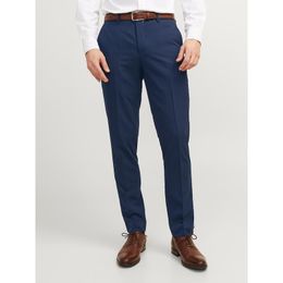 Jack & Jones Jack & Jones Herren Anzughose &raquo;JPRFRANCO Hose mit schmalem Bein und cleanem Look&laquo; meliert, modisch, slim fit, Kunstfaser blau 50, N-Gr