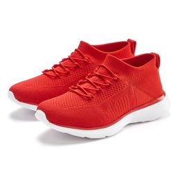 Lascana Damen Lascana Sneaker &raquo;Slipper, Halbschuh, Turnschuhe, Slip-On-Sneaker, bequem,&laquo; zum Reinschl&uuml;pfen mit elastischen Schn&uuml;rb&auml;ndern ultraleicht 