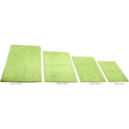 Kinzler Badematte &raquo;Chenille, Badvorleger, Badezimmer Teppich&laquo; H&ouml;he 18 mm rutschhemmend beschichtet fu&szlig;bodenheizungsgeeignet Badteppich, Uni Farben, 