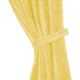WIRTH Raffhalter &raquo;Thermo-Chenille 288g/m&sup2;&laquo; 2-er Set gelb Polyacryl B/H/L: 60cm x 6cm
