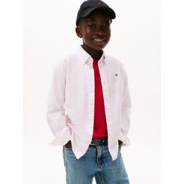 Tommy Hilfiger Jungen Langarmhemd &raquo;FLAG OXFORD SHIRT LS&laquo; mit Logostickerei rosa 7 (122), N-Gr