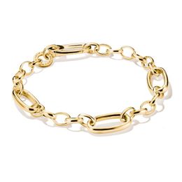 Thomas Sabo Damen Thomas Sabo Charm-Armband &raquo;Charm Club Connect: mit drei Connect Links&laquo; gold 19, Silber 925 (recycelt)