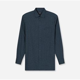 OLYMP Herren OLYMP Langarmhemd &raquo;Luxor modern fit&laquo; modern fit, gemustert, Businesshemd, New Kentkragen, Extra langer Arm blau 39, Verl&auml;ngerter Arm