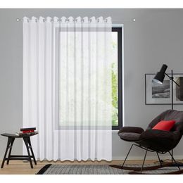 OTTO home Gardine &raquo;Dolly&laquo; &Ouml;sen 1 Stk. tlg. gewebt, Polyester, extra Breite ab 3 Meter wei&szlig; Polyester 100cm, &Ouml;sen, 300cm