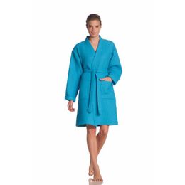 Vossen Unisex-Bademantel &raquo;Rom, ideal f&uuml;r Sauna & Spa, Hotelbademantel, Morgenmantel&laquo; 1 Stk. f&uuml;r Damen & Herren, Waffelpiqu&eacute;-Struktur, in leichter Qualit&auml;t 