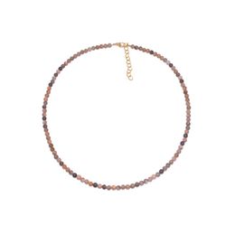 Firetti Damen Collier &raquo;Schmuck Geschenk Halsschmuck Halskette Farbstein Edelstein Mondstein&laquo; Made in Germany - mit Mondstein gold 47, Messing Nylon, L