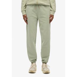 Superdry Damen Sweathose &raquo;ESSENTIAL LOGO JOGGER HB&laquo; aus Baumwollmischung, lange Passform, mit Kordel und Gummizug gr&uuml;n XS, N-Gr