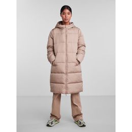 Pieces Damen Pieces Steppmantel &raquo;PCBEE NEW LONG PUFFER JACKET NOOS BC&laquo; Kunstfaser silber XL
