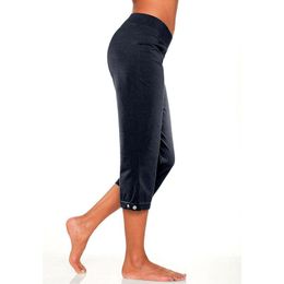 H.I.S. H.I.S Damen Caprihose mit verstellbarem Saum, Loungewear blau 40/42, N-Gr