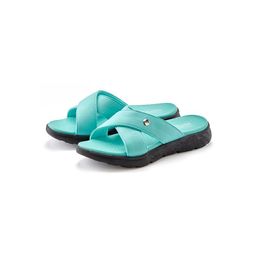 Venice Beach Set: Badepantolette 'Sandale, Badeschuh, Sommerschuhe, Badelatsche, Flip Flop, Badeschlappe' blau Gr. 43 f&uuml;r Damen